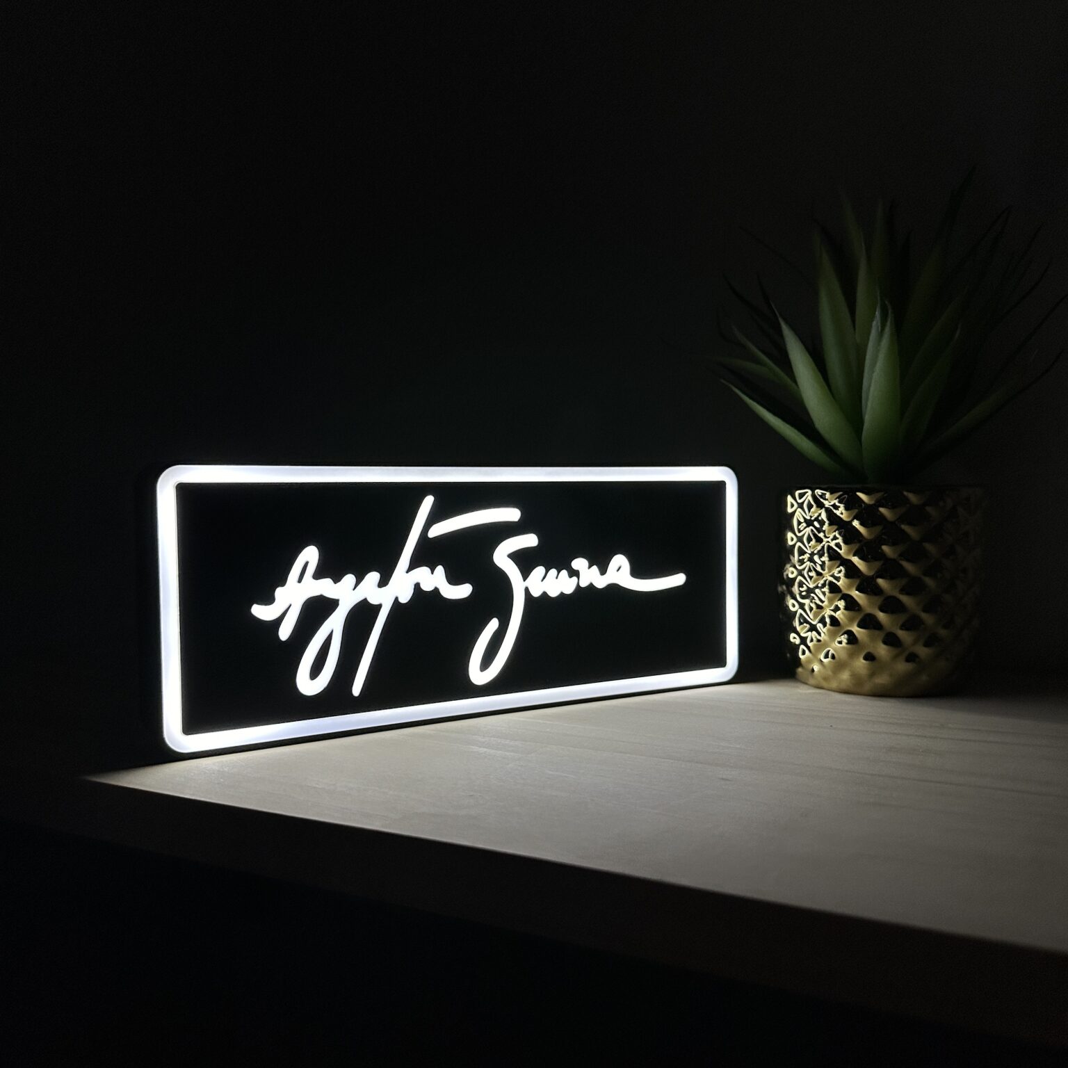 Ayrton Senna Autograph LED Light – BEEM Studio